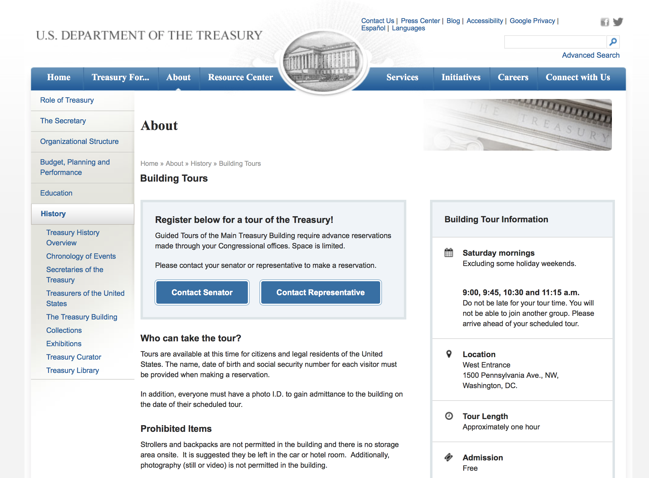How to Tour the Treasury Department - Quick Whit Travel
